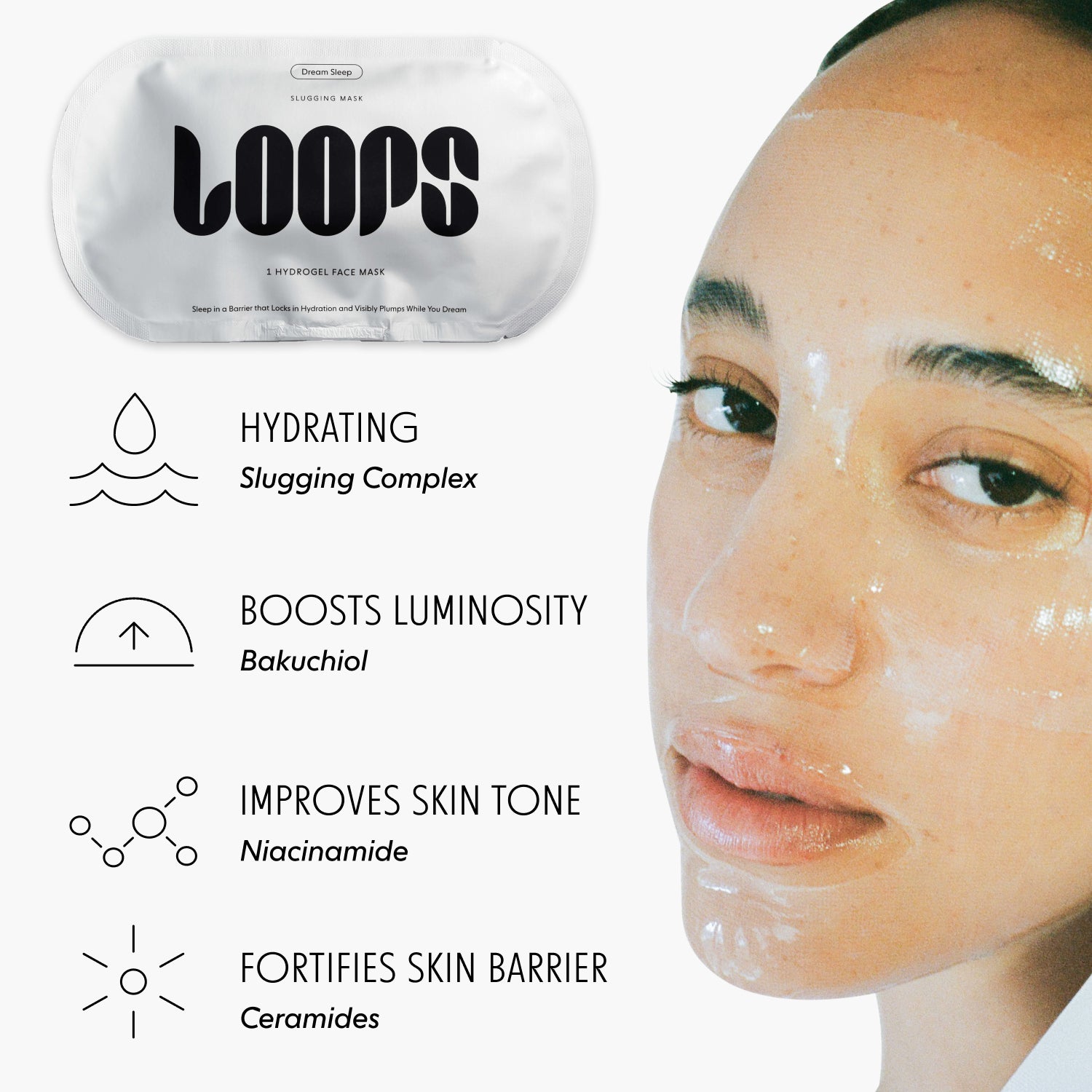 Loops Beauty Dream Sleep | Nighttime Slugging Hydrogel Face Mask
